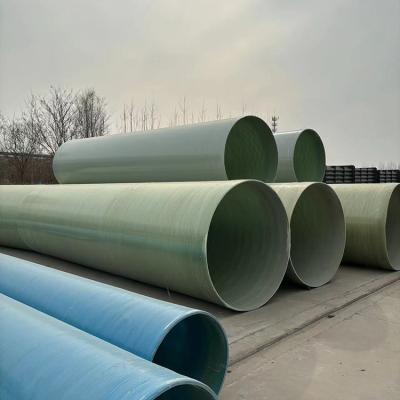China FRP Filament Winding Pipe DN50-2000mm 12m Length for Water Oil Treatment for sale