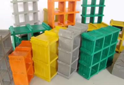 China Custom FRP Grating Walkway Molded Fiberglass Reinforced Plastic Grating 38mm Thickness for Platform for sale
