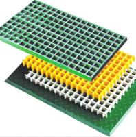 China 38x38mm FRP Grating for Solar Panel Walkways High Strength 5 Ton Load Capacity Plastic Floor Grating for sale