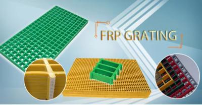 China Square FRP Grating Heavy Duty 1220x3660mm Fiberglass Floor Grating Corrosion Resistant for sale