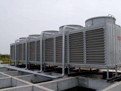 China Industrial Square FRP Crossflow Cooling Tower GRP Water Cooling Tower 37℃ Inlet 32℃ Outlet for sale