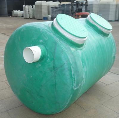 China FRP Septic Tank 1000L Fiberglass Septic Holding Tank Lightweight Round Design for sale