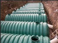 China FRP Septic Tank 1000L Fiberglass Septic Holding Tank Lightweight Round Design for sale