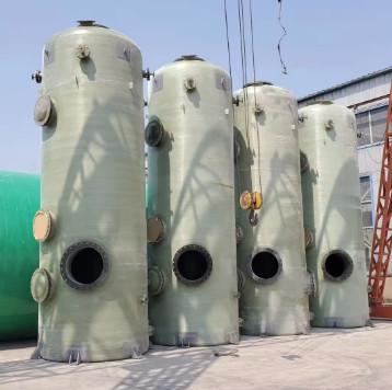 China FRP Acid Mist Purification Tower 90% Efficiency Industrial Waste Gas Scrubbing Tower Customizable for sale