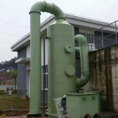 China FRP Acid Mist Absorption Tower 90% Efficiency Customized Size GRP HCL Hydrochloric Acid Storage for sale