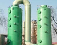 China Vertical GRP FRP Absorption Tower Sulfuric Acid Waste Gas Purifying Column Custom Capacity 120°C for sale