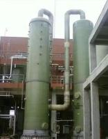 China Vertical GRP FRP Absorption Tower Sulfuric Acid Waste Gas Purifying Column Custom Capacity 120°C for sale