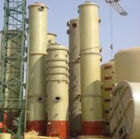 China FRP Waste Gas Purification Tower Scrubber 90% Efficiency Customizable Size for sale