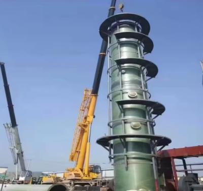 China Industrial FRP GRP Absorption Tower 95% Efficiency for Waste Acid Gas Treatment for sale
