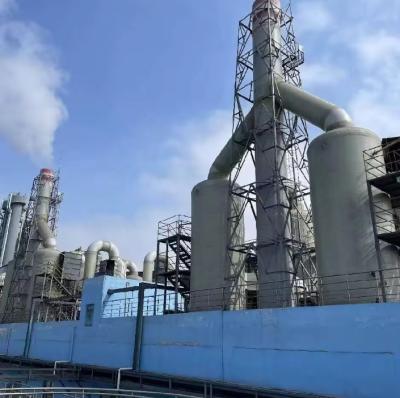 China FRP Acid Fume Mist Scrubber Waste Gas Purification Tower 90% Efficiency Custom Size for sale