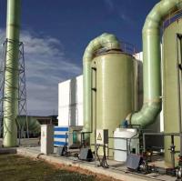 China FRP Acid Fume Mist Scrubber Waste Gas Purification Tower 90% Efficiency Custom Size for sale