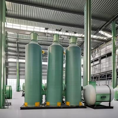 China High Strength FRP Absorption Tower Cylindrical Purification Tower for Acid Alkali Mist 1MPa 120℃ for sale