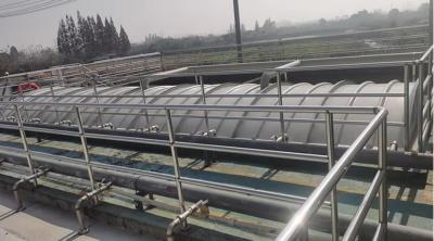 China FRP Wastewater Tank Cover Arch Gas Collecting Hood Rainproof 2m Span Customizable for sale
