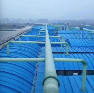 China FRP Sewage Pool Arched Cover Odor Collection Sealed Exhaust Gas Arc Anti Odor 20 Year Service Life for sale