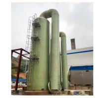 China FRP GRP Waste Gas Desulfurization Tower 90% Efficiency Exhaust Gas Purification System for sale