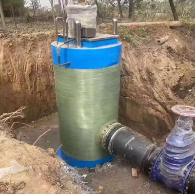 China FRP Integrated Sewage Lifting Station 1000L/H Prefabricated Wastewater Pump Station 110V-580V for sale