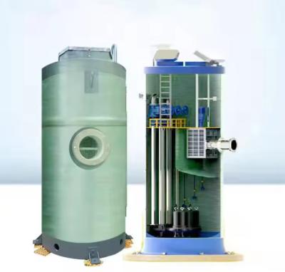 China FRP Integrated Prefabricated Lift Station Rainwater Collection Buried Sewage Pumping Station 30m Head for sale