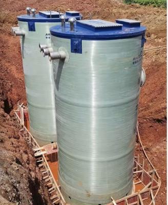 China Prefabricated Integrated Submersible FRP Pump Station 110V 10kw for Municipal Sewage Treatment for sale