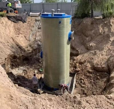 China Integrated GRP FRP Prefab Pump Stations For Flood Control Sewage Treatment Solution for sale