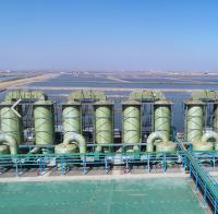 China FRP GRP Bromine Absorption Tower 90% Extraction Efficiency Anti Corrosion Chemical Industry for sale