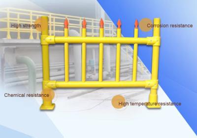 China Weather Proof Fiberglass Handrail GRP FRP Railing System for Outdoor Steps 1000mm for sale