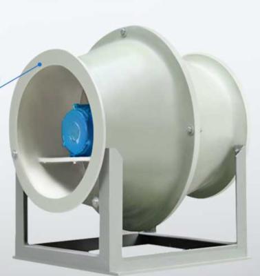 China FRP Inclined Flow Duct Fan 220V 380V Fiberglass Reinforced Plastic Corrosion Resistant Industrial Ventilation for sale