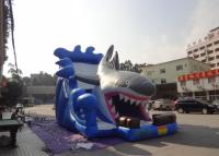 China 7.5m Commercial Inflatable Slide / Big Shark Water Slide With Blower for sale