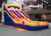 China Big Double Lane Commercial Inflatable Water Slide With Pool Made Of  0.5mm PVCTarpaulin for sale