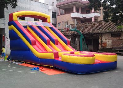 China Big Double Lane Commercial Inflatable Water Slide With Pool Made Of  0.5mm PVCTarpaulin for sale