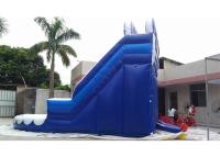 China Small Wavy Commercial Grade Inflatable Water Slide For Resident for sale