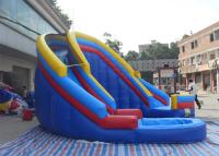 China Backyard Rainbow Twist Inflatable Water Slide For Kids And Adults for sale