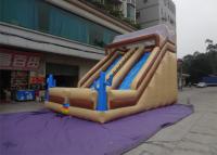 China Funny Outdoor Inflatable Slide , Inflatable Wet / Dry Slide For Kids for sale