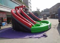 China 17 Feet Red / Green / Black Large Commercial Inflatable Slides For Kids Party for sale