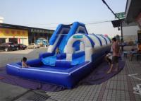 China Blue Tunnel Interesting Inflatable Slip N Slide With Arch Entrance for sale
