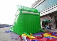 China Fire Retardant Outdoor Customized Blow Up Commercial Inflatable Slide Green Slide for sale