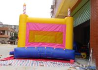 China Indoor / Outdoor Inflatable Castles , Happy Birthday Cake Inflatable House For Party for sale