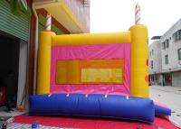 China Indoor / Outdoor Inflatable Castles , Happy Birthday Cake Inflatable House For Party for sale