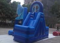 China Funny Jumping Castles Frozen Inflatable Bounce House With Slide And Roof Cover for sale