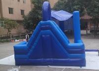 China Funny Jumping Castles Frozen Inflatable Bounce House With Slide And Roof Cover for sale