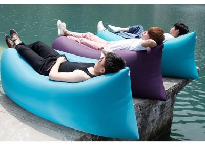 China Outdoor Camping Inflatable Sleeping Bag Air Sofa Hangout  With Logo Printed for sale