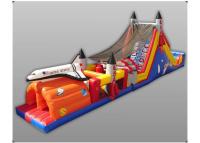 China Exciting Hand Painting Rock Inflatable Obstacle Course Sports Recreation City for sale