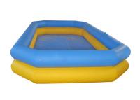 China Yellow / Red Portable Rectangular Large PVC Inflatable Water Pool For Outdoor / Indoor for sale