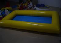 China Rectangular Yellow / Blue Inflatable Above Ground Pools , Inflatable Family Pool For Backyard for sale