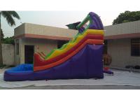 China Commercial PVC Vinyl Giant Inflatable Water Slide For Adult, Commercial Grade PVC Rainbow Inflatable Water Slide for sale
