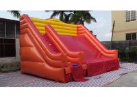 China 0.55mm PVC Blue Adults And Kids Playground Commercia Giant Inflatable Water Slide For Party for sale