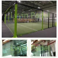 China Hot Sale 12mm Padel Tennis Fields Clear Tempered Glass Panoramic Outdoor Padel Court for sale