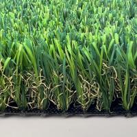 China 35mm Natural Looking Artificial Grass Turf High Density In Backyard for sale
