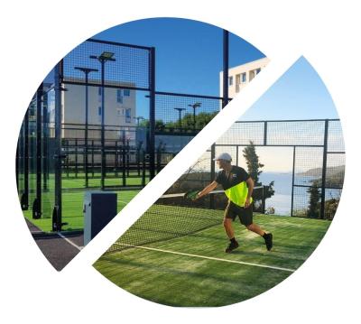 China Customized Tennis Court Turf Artificial Grass Surfacing PE 16mm Blue for sale