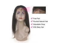 China Real 360 Frontal Virgin Hair , Brazilian Lace Frontal Pieces Natural Color for sale