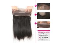 China Real 360 Frontal Virgin Hair , Brazilian Lace Frontal Pieces Natural Color for sale